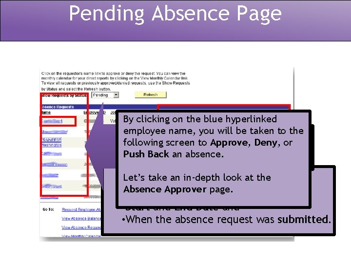 Time Labor Absence Management Approving Employee Submitted Absences