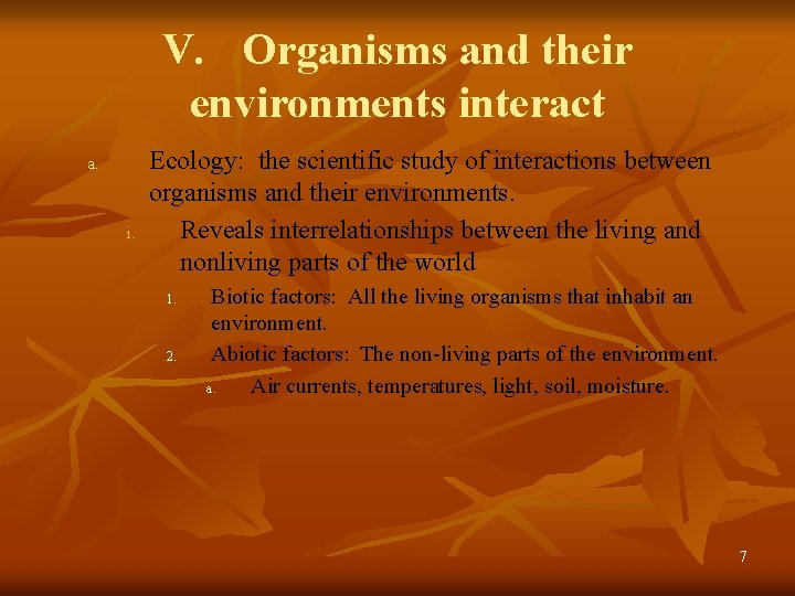 Unit 7 Lesson 5 Animal Adaptations Explore the