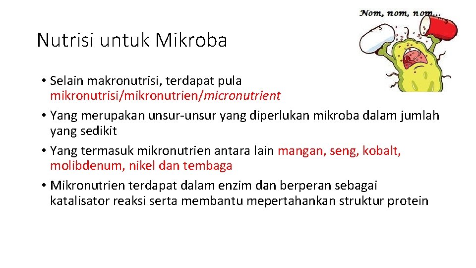 NUTRISI DAN PERTUMBUHAN MIKROBA Kemampuan Akhir yang Diharapkan