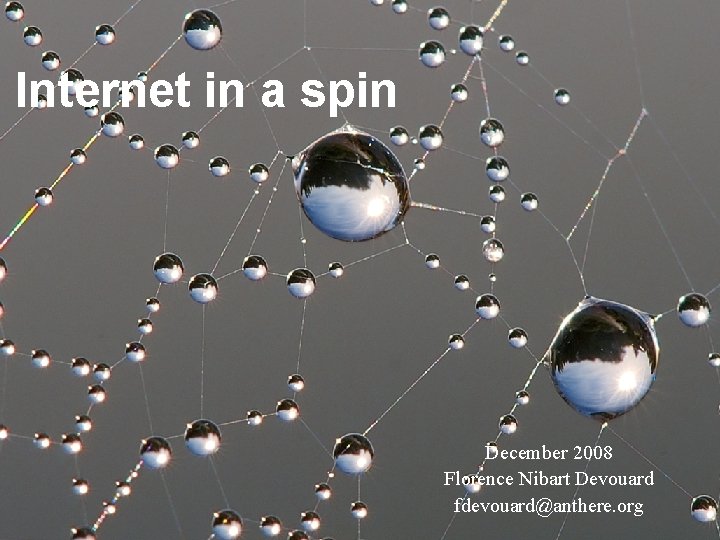 Internet in a spin Florence Devouard fdevouardanthere org