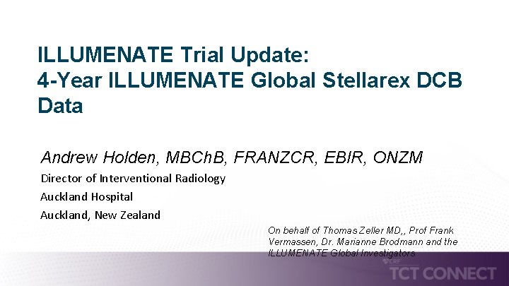 ILLUMENATE Trial Update 4 Year ILLUMENATE Global Stellarex