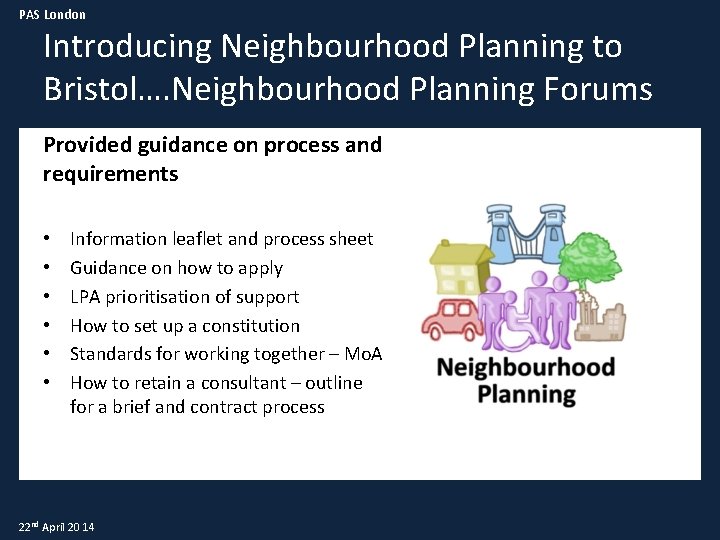 Emerging plans at local and neighbourhood level Sarah