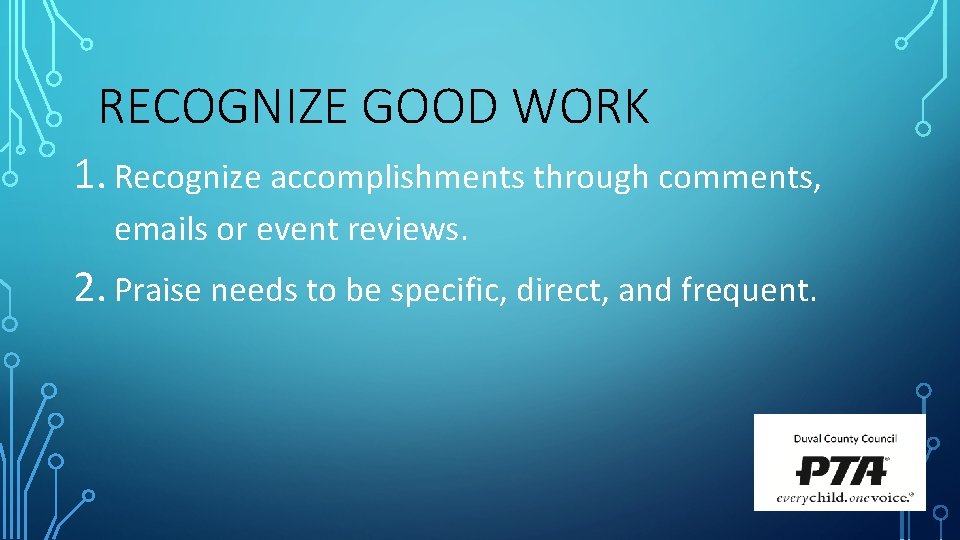 DCC PTA LEADERSHIP TRAINING 1 Stages of Team