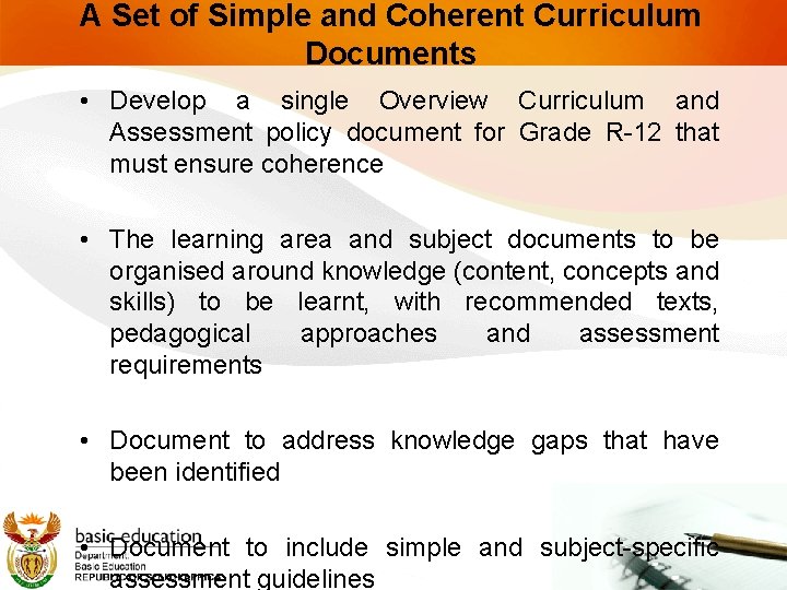 NCS Implementation Review Task Team Report CEM Decisions