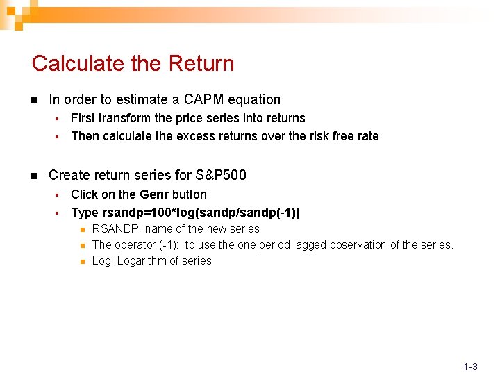 Hypothesis Testing Capital Asset Pricing Model Brooks Chpt