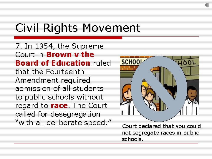 Civil Rights Movement VUS 13 Lesson 1 Civil