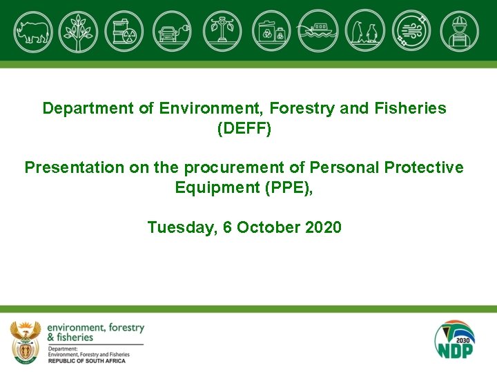 Department of Environment Forestry and Fisheries DEFF Presentation