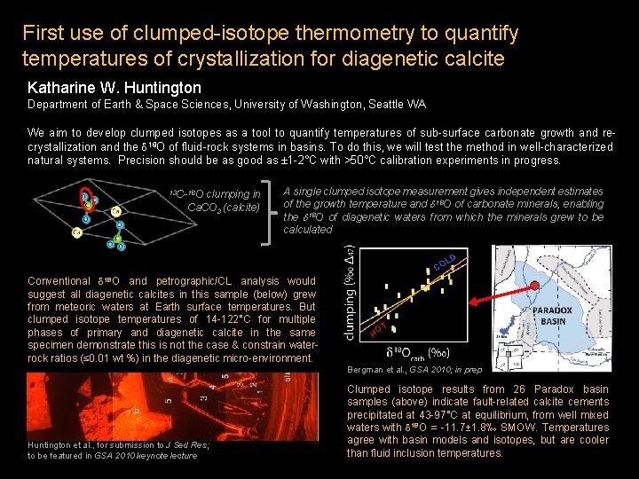 First use of clumpedisotope thermometry to quantify temperatures
