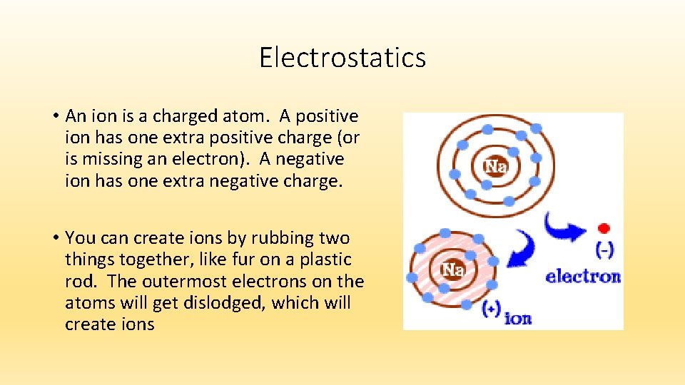 Electrostatics Introduction to electricity Electrostatics ...