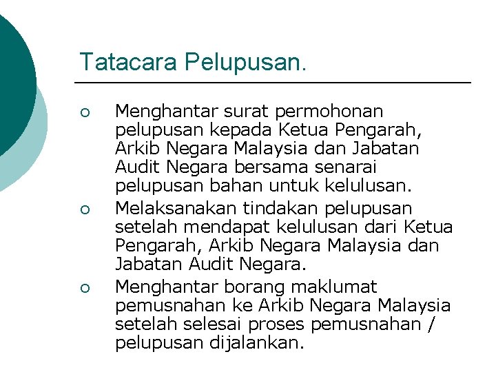 Pelupusan Bahan Perpustakaan 1 2 Mesyuarat Penyelarasan Perpustakaan
