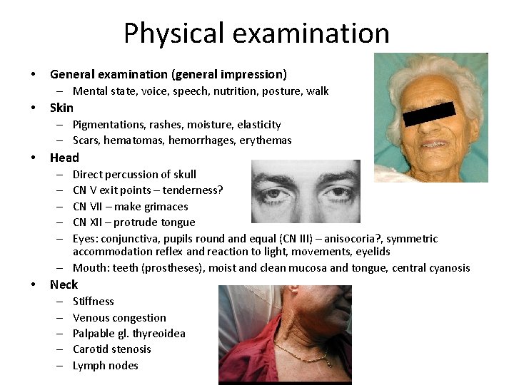PATIENT HISTORY PHYSICAL EXAMINATION Making a diagnosis 1