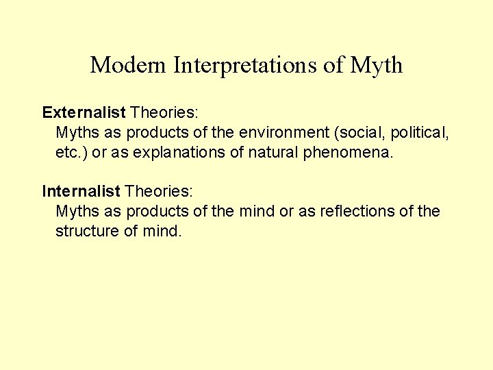Ways of Interpreting Myth Modified by RL Elias