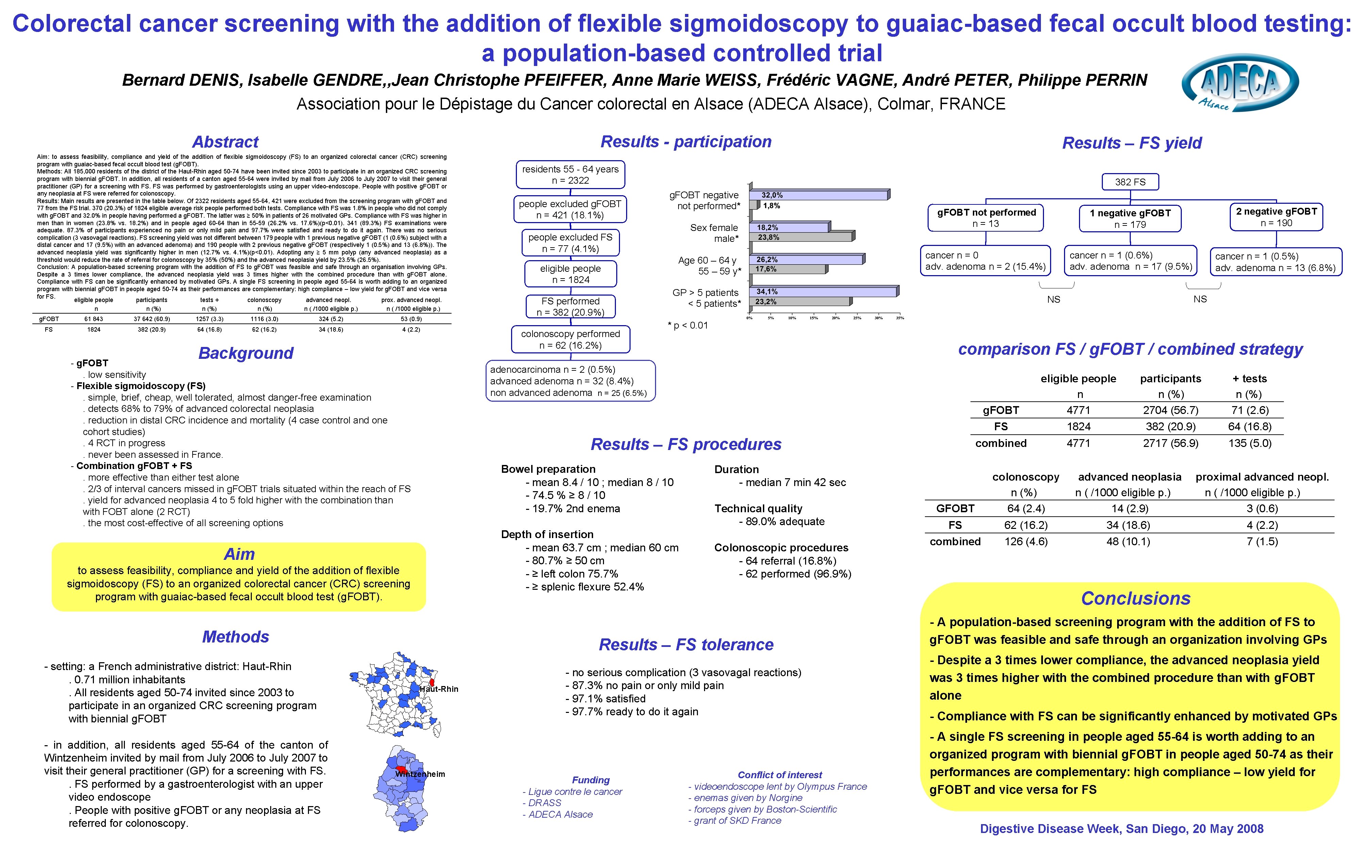 Colorectal cancer screening with the addition of flexible