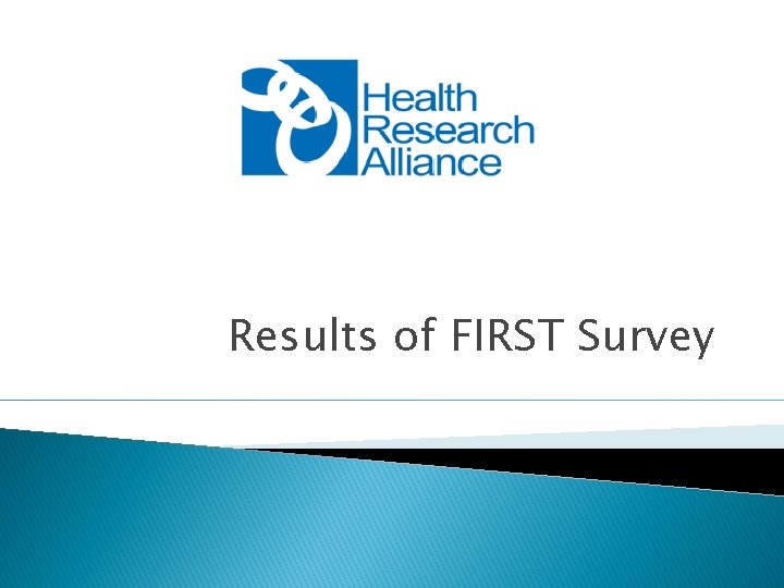Results of FIRST Survey Characteristics of Respondents 32