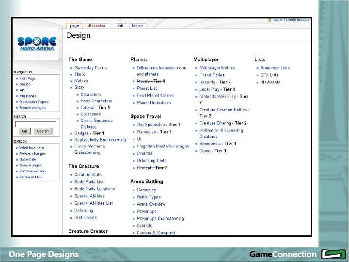OnePage Designs Stone Librande Creative Director EAMaxis Overview