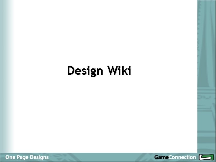 OnePage Designs Stone Librande Creative Director EAMaxis Overview