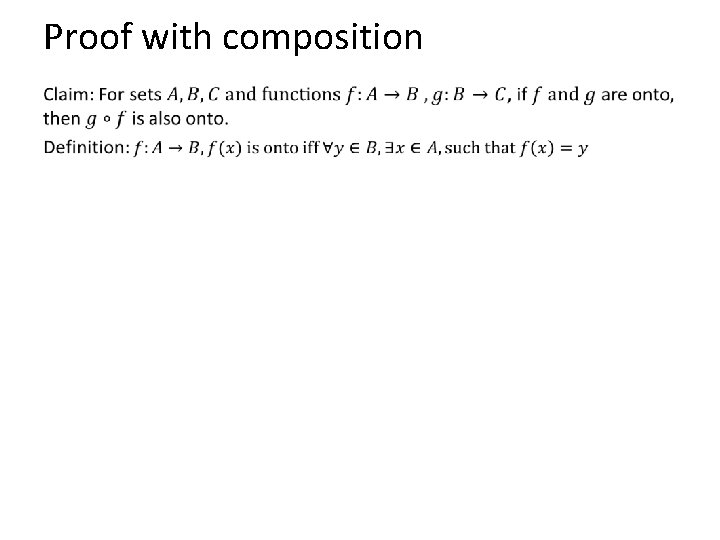 Functions Compositions onetoone bijections pigeonhole principle and ...