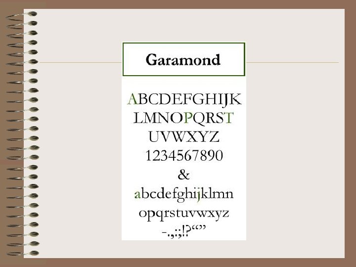 Typography ENGL 3190 Terms Concordant conflicting contrasting NDDB