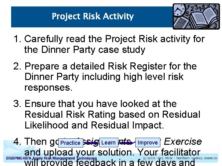 Apply Risk Management Techniques Project Risk Processes Part