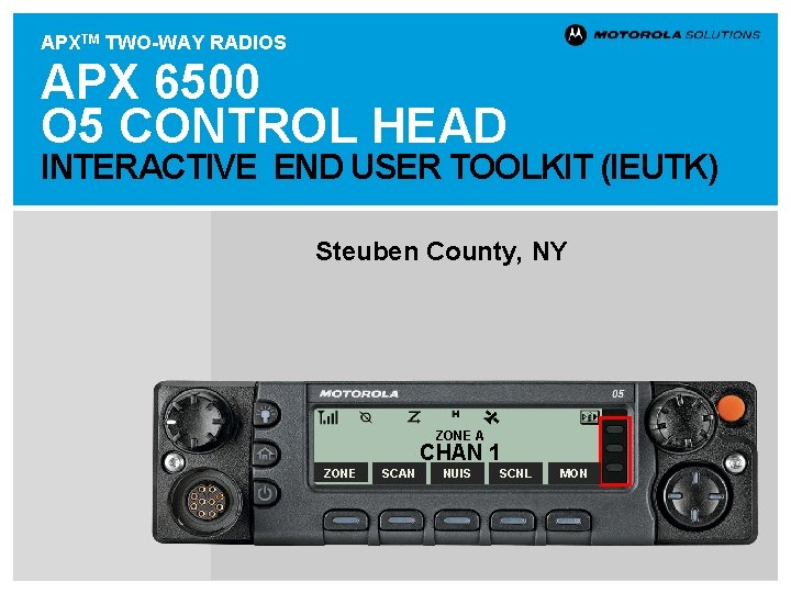 APXTM TWOWAY RADIOS APX 6500 O 5 CONTROL