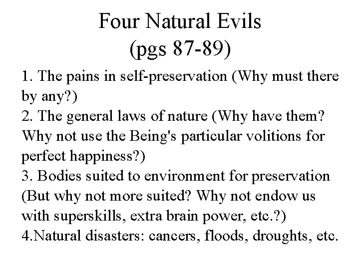 The God Thesis The Problem of Evil David