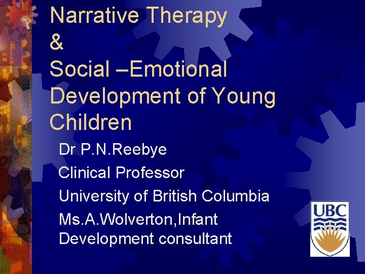 Narrative Therapy Social Emotional Development of Young Children