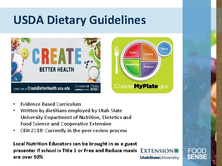 ProTeen Nutrition Classes Create Better Health Utah Food