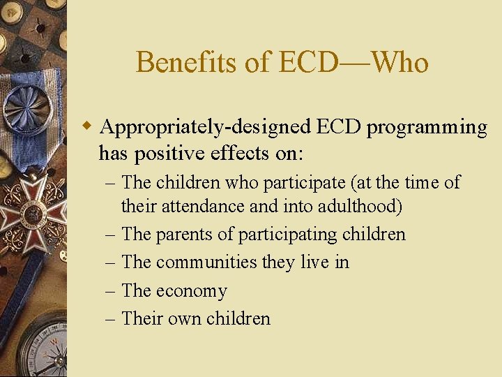 Investing in Early Childhood Development The Potential Benefits