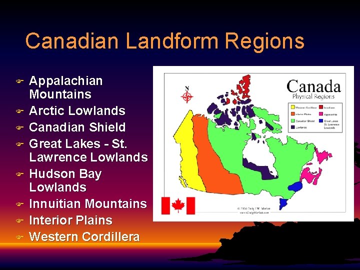 Canadian Landform Regions F F F F Appalachian