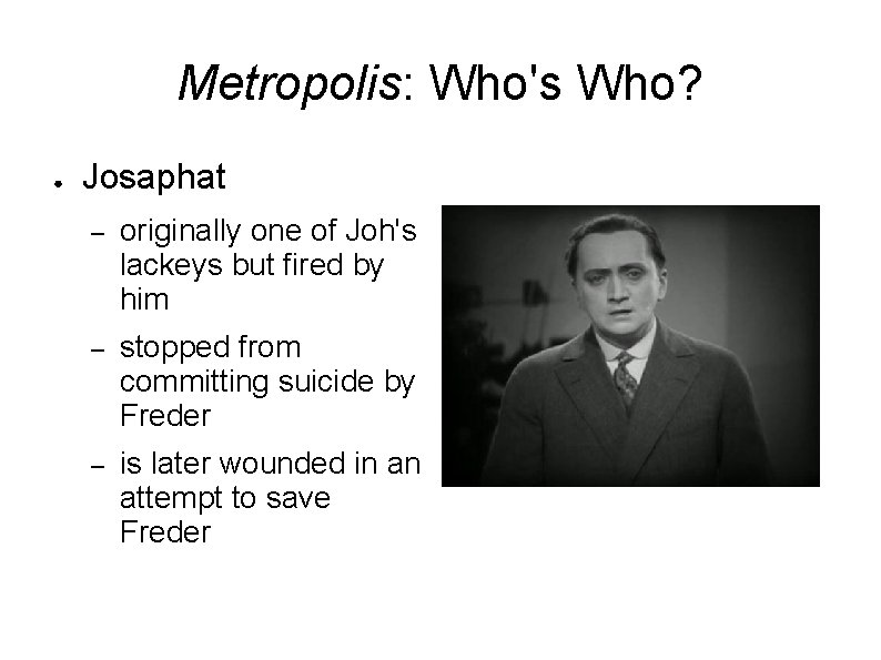 Philosophy and Film T 8 Metropolis The Facts