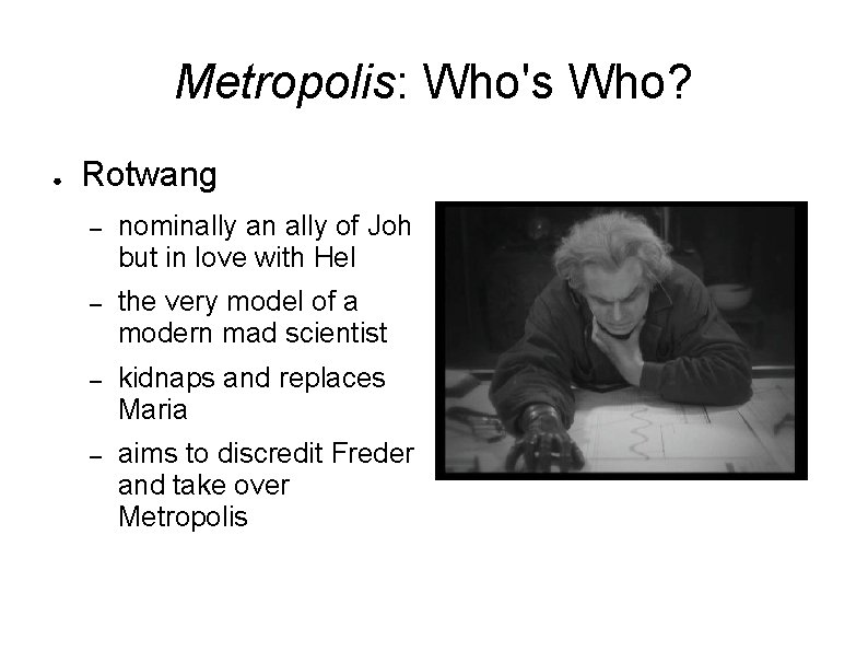 Philosophy and Film T 8 Metropolis The Facts