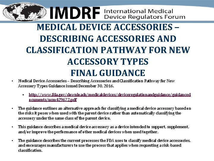 U S FDA CENTER FOR DEVICES AND RADIOLOGICAL