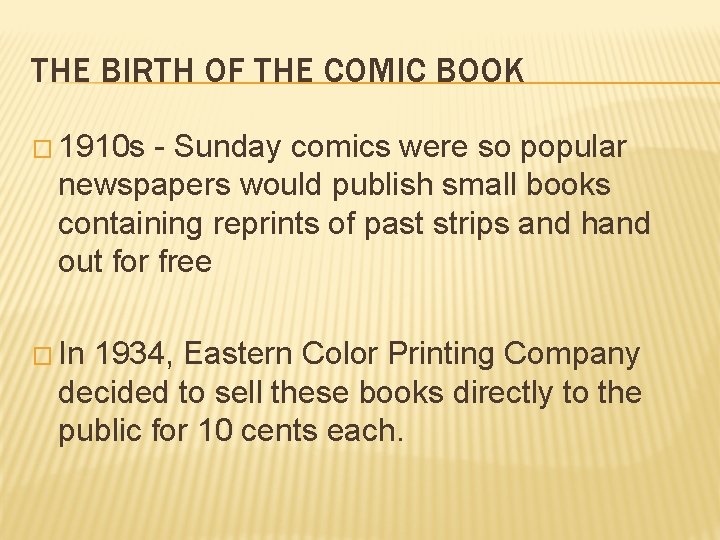 The Graphic Novel taaaaaa A Brief History WHEN