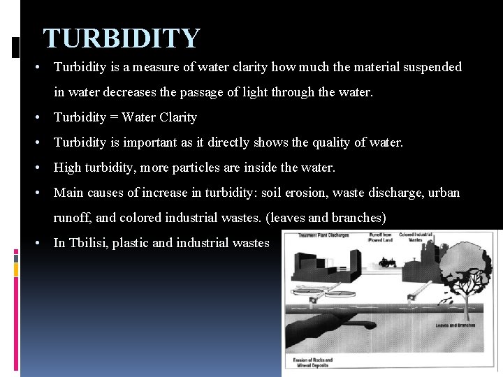 TURBIDITY Group 2 Minho Polina Charlotte TURBIDITY Turbidity