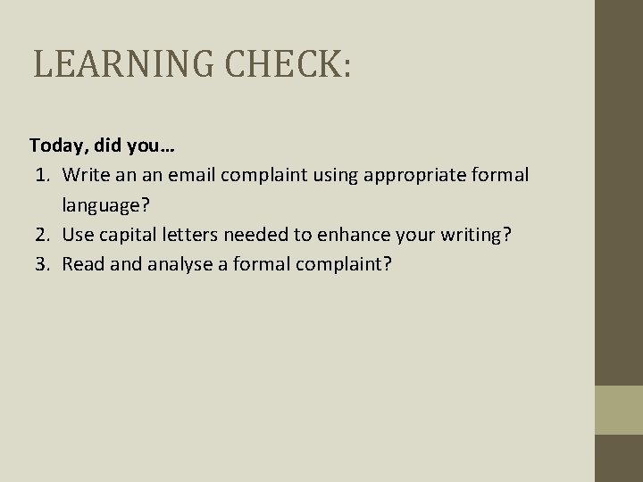 Writing Emails Formal and Informal Requesting information Formal