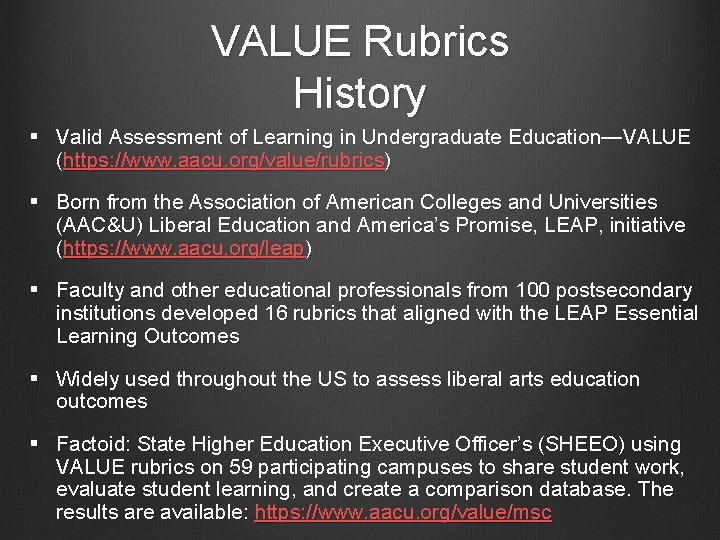 Assessment Instruments and Rubrics Workshop Series Part 1