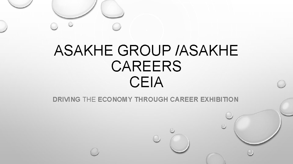 ASAKHE GROUP ASAKHE CAREERS CEIA DRIVING THE ECONOMY