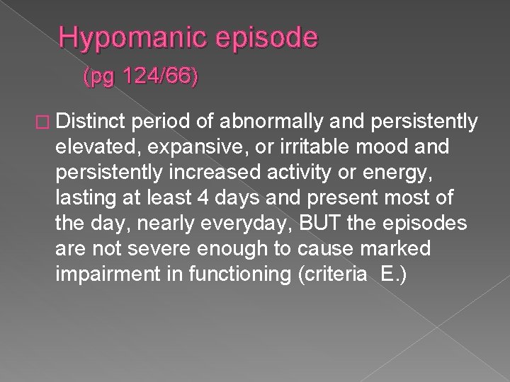 PSY 6669 Behavioral Pathology Lesson 4 Mood Anxiety