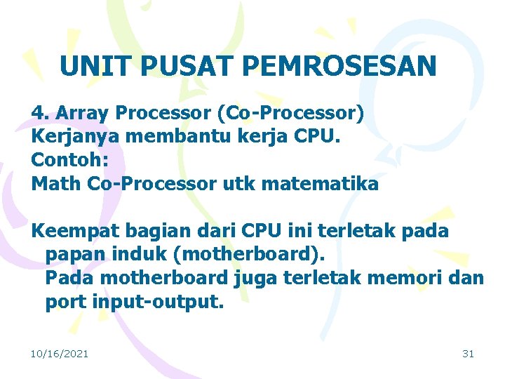 APLIKASI KOMPUTER BAB II ASPEK DASAR SISTEM KOMPUTER