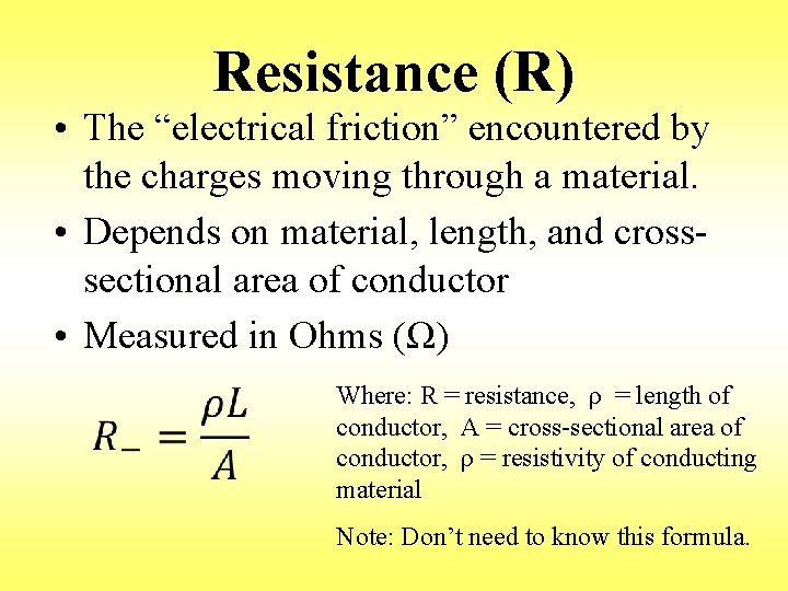 Current Resistance Voltage Electric Power Energy Series Parallel