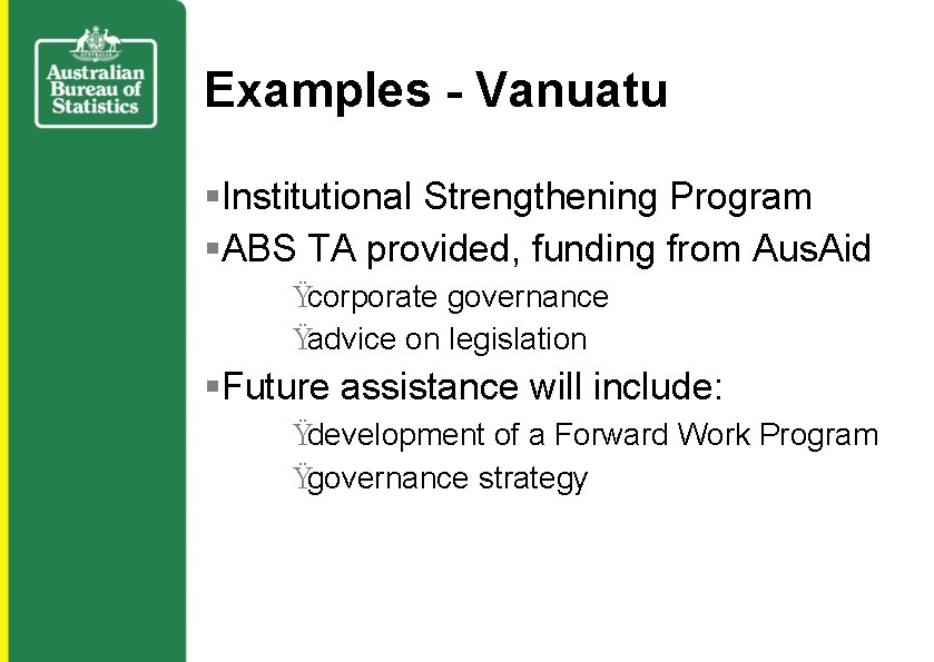 International Engagement Program of the Australian Bureau of