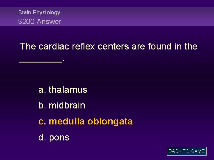 Chapter 12 The Central Nervous System Brain Anatomy