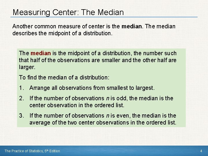 CHAPTER 1 Exploring Data 1 3 Describing Quantitative