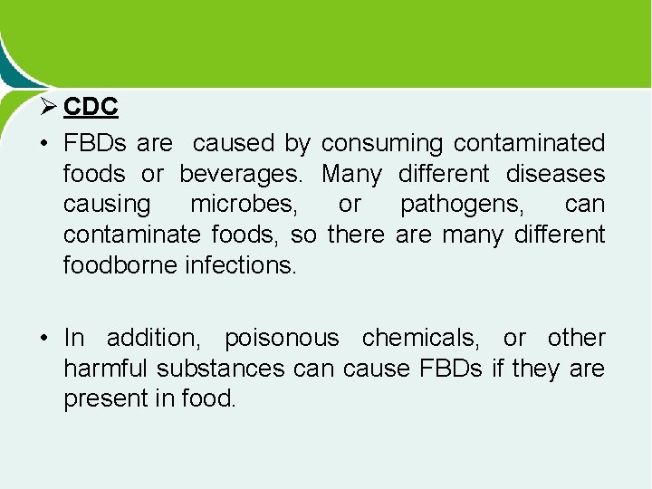 Trends of Foodborne Diseases at Dubai 2006 2010