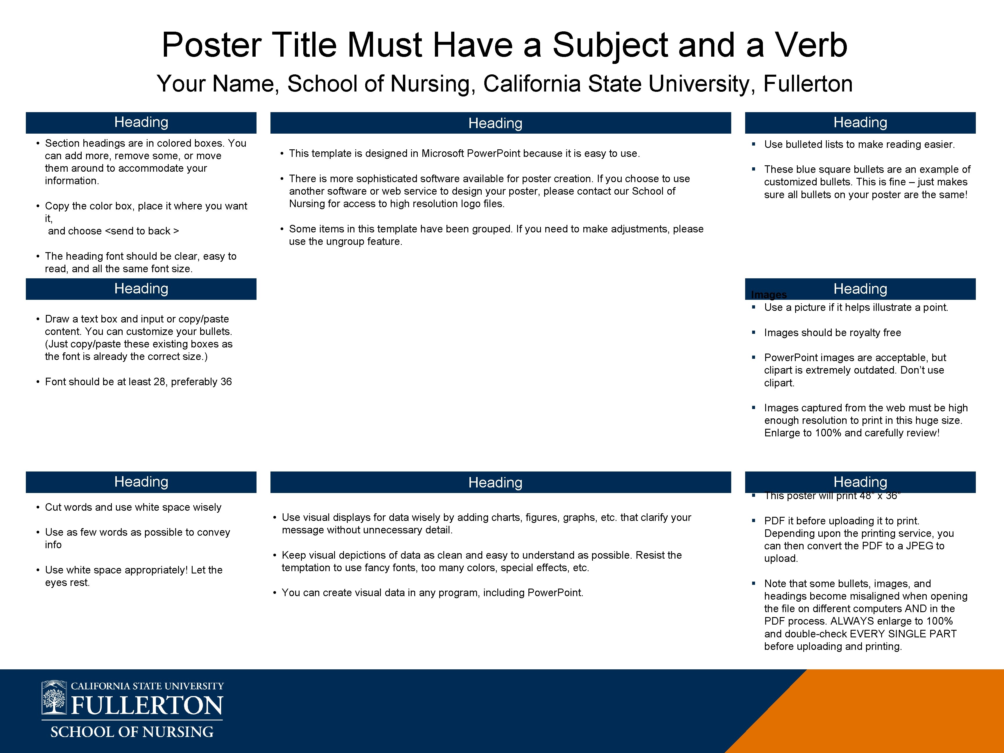 Poster Title Must Have a Subject and a