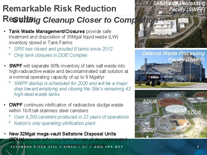 Savannah River Site Mike Budney DOESR Manager National