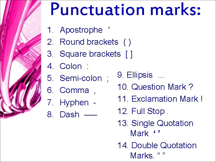 Punctuation in English Author Lukina K S Teacher