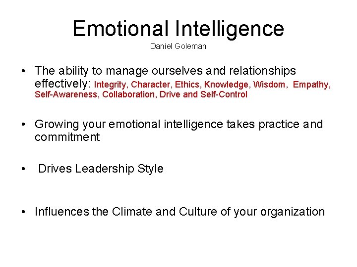 LEADERSHIP THAT GETS RESULTS adapted by Daniel Goleman