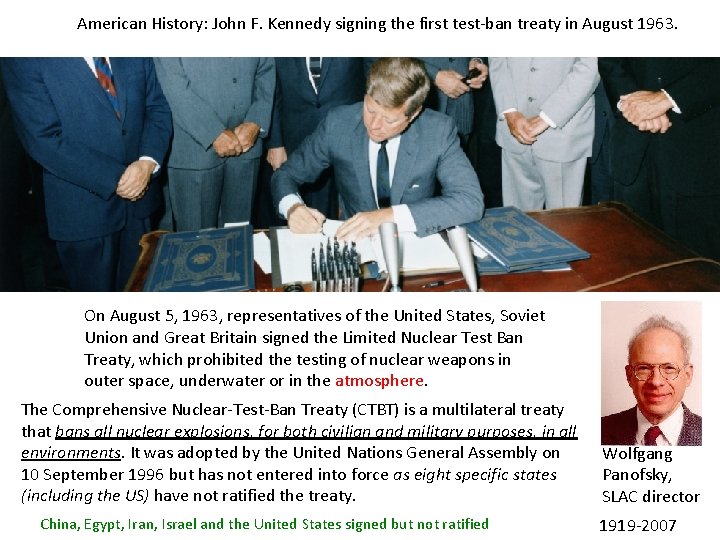American History John F Kennedy signing the first