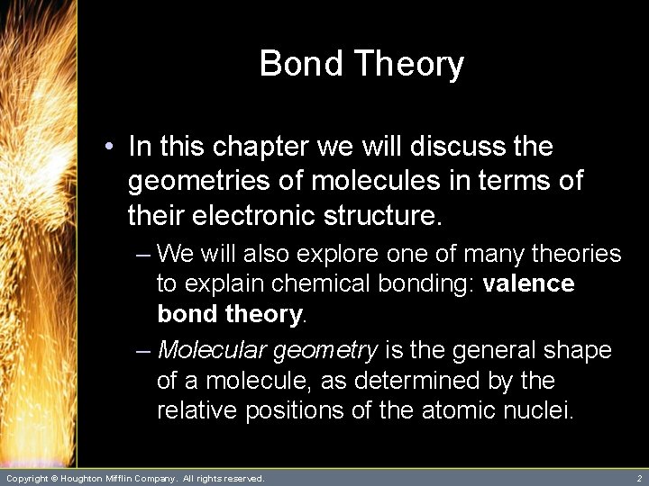 Chapter Ten Molecular Geometry and Chemical Bonding Theory